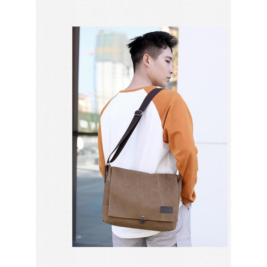 ショルダーバッグ メンズ 大きめバッグ 帆布 A4 かばん カバン キャンバス 鞄 斜め掛け メッセンジャーバッグ 大容量 通勤通学バッグ 出張 通勤 春コーデ : kou-srkm ...