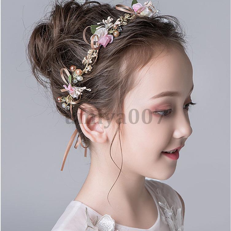 ヘッドドレス キッズ ヘアアクセサリー 子供 髪飾りフォーマル 結婚式 ピアノ発表会 七五三 入学式 入園式 卒園式 発表会 プレゼント ...