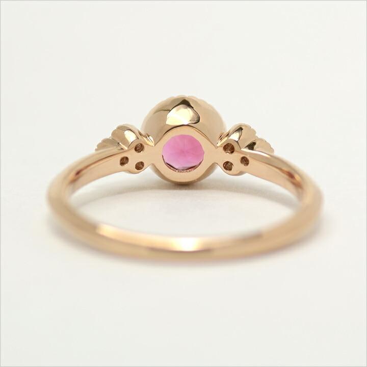 リング ピンクトルマリン ダイヤモンド tazzina ゴールド K18 10月誕生石 プレゼント レディース 18K 18金 :RG0865 ...