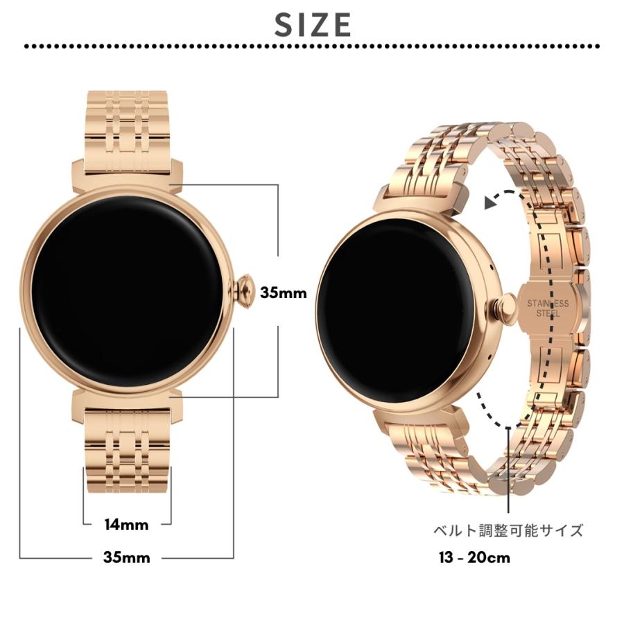 MINIMO スマートウォッチ レディース 小さめ AMOLED搭載 iphone Android LINE通知 日本語 生活防水 腕時計 : sw-dm70 : Monomam Yahoo ...