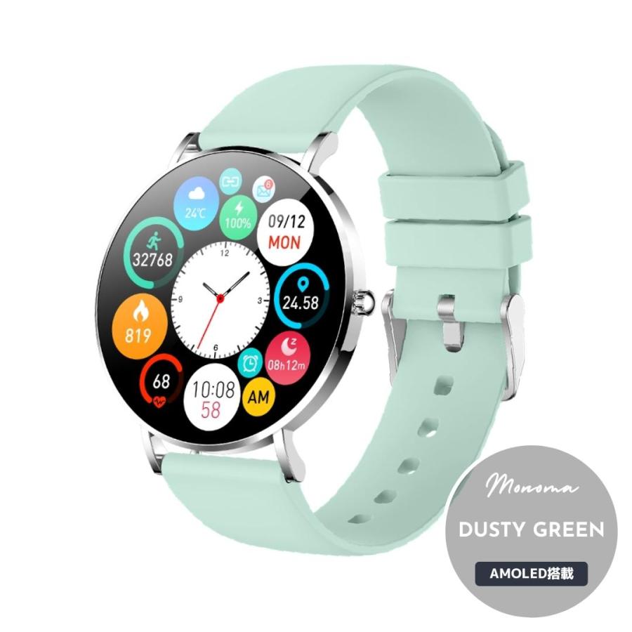 スマートウォッチ AMOLED搭載 常時表示 レディース メンズ ROTONDO iphone Android LINE通知 日本語 生活防水 腕時計 :SW-T8:Monomam Yahoo ...