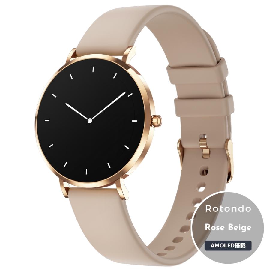 商品リニューアル スマートウォッチ レディース メンズ 小さめ 常時表示 AMOLED搭載 ROTONDO iPhone Android LINE通知 日本語 生活防水 腕時計 : sw-t8 ...