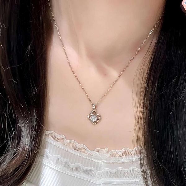 ネックレス 四つ葉のクローバー 金属アレルギー対応 シンプル czダイヤ 1ct相当 ペンダント : 雲柱堂ヤフー店 - 通販 - Yahoo!ショッピング