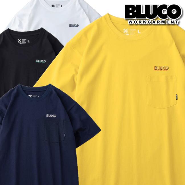 BLUCO（ブルコ） セール Tシャツ 半袖 メンズ 143-22-004 POCKET TEE -LOGO- BLUCO WORK ...
