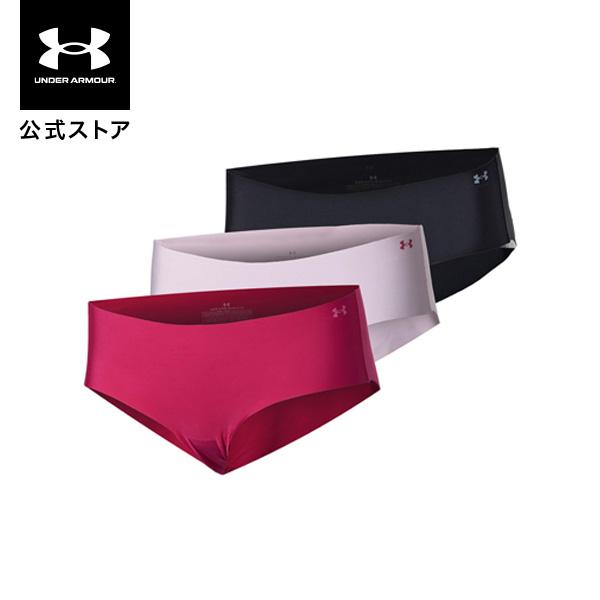 UNDER ARMOUR 公式 アンダーアーマー UA UAピュアストレッチ ノーショー ヒップスター （3枚セット）（トレーニング ...
