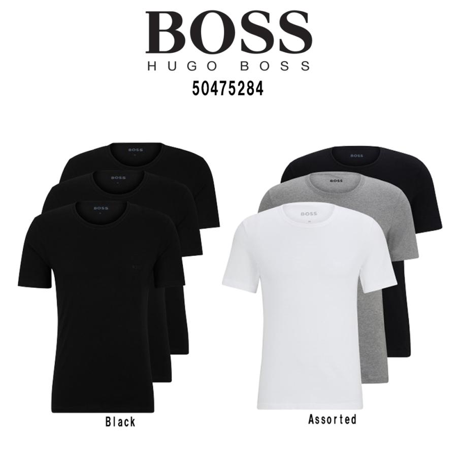 HUGO BOSS BOSS(ヒューゴボス)Tシャツ クルーネック 半袖 ワンポイント シンプル クラシック コットン レギュラーフィット 3 ...