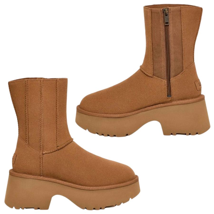 UGG(アグ)ムートン ブーツ スエード 厚底 レディース 女性用 靴 CLASSIC TWIN SEAM NEW HEIGHTS ...
