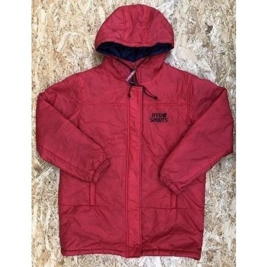 RYU SPORTS リュウスポーツ Mサイズ レディース ジャケット 中綿 若干厚手 刺繍ロゴ パーカー アウター 裾紐有り 長袖 ナイロン ...