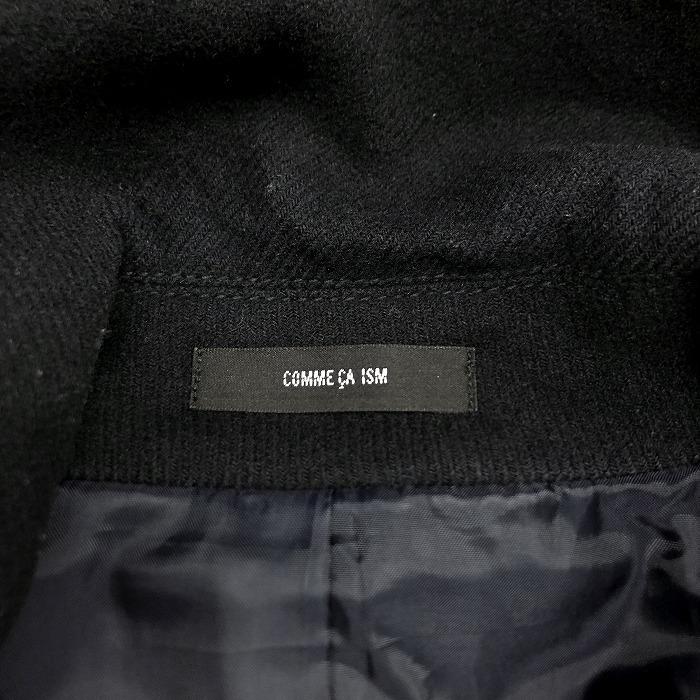 コムサイズム COMME CA ISM 若干薄手 ピーコート Pコート ハーフコート 裏地付き 無地 長袖 ウール100% ダークネイビー 濃紺 レディース : al00971 : Undo ...