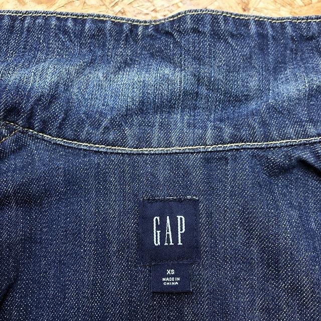 GAP ギャップ デニムジャケット トラッカージャケット 両胸ポケット ボタン留め 無地 長袖 ワーク 綿100% XS ブルー 青 レディース : Undo Rowa ヤフー店 - 通販 ...
