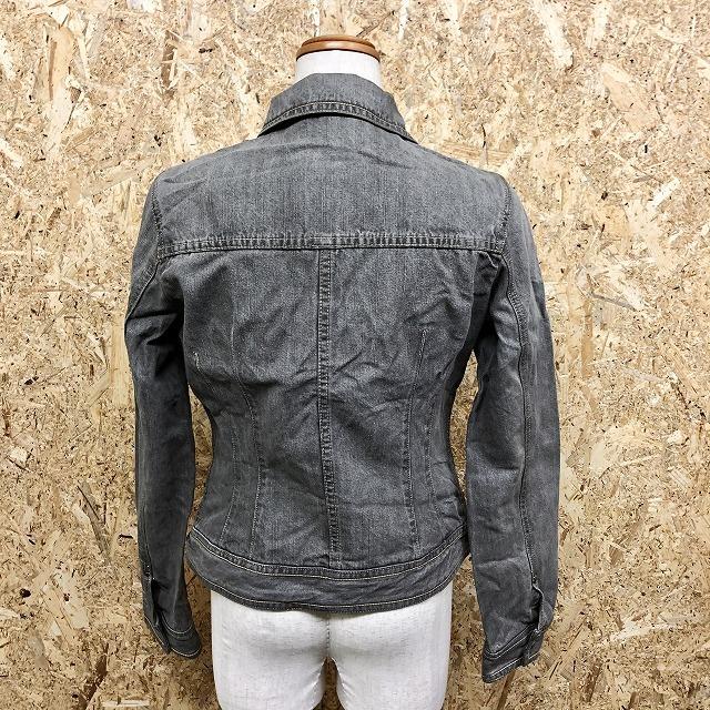 COMME CA ISM コムサイズム L レディース デニムジャケット ジップ留め 両胸ポケット 長袖 無地 綿100% ベージュ掛かったグレー : Undo Rowa ヤフー店 - 通販 ...