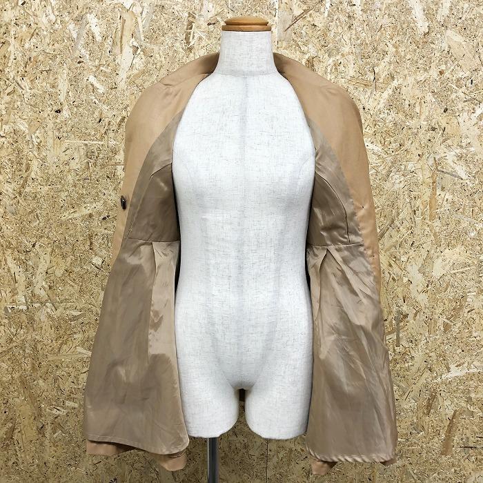 dazzlin（ダズリン） S レディース トレンチコート 裏地付き ボタン留め 無地 長袖 パフスリーブ アウター ポリ×レーヨン ベージュブラウン系 : Undo Rowa ヤフー店 ...