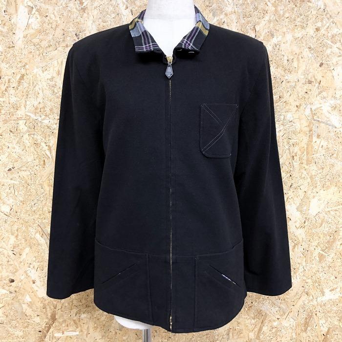 Henri-Luc Chapuis 薄手 起毛ジャケット 裏地付き 一部チェック柄 長袖 レーヨン×ポリエステル×ポリウレタン 9号 黒など レディース : Undo Rowa ヤフー店 ...