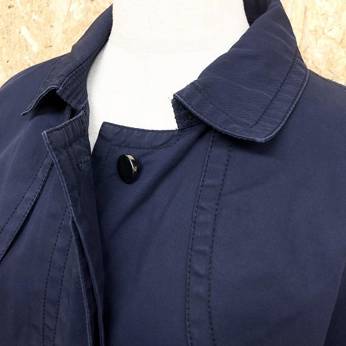 GAP ギャップ 薄手 ステンカラーコート アウター 背抜き裏地 ボタン留め 無地 長袖 綿100% コットン100% XS ネイビー 紺 レディース : Undo Rowa ヤフー店 ...