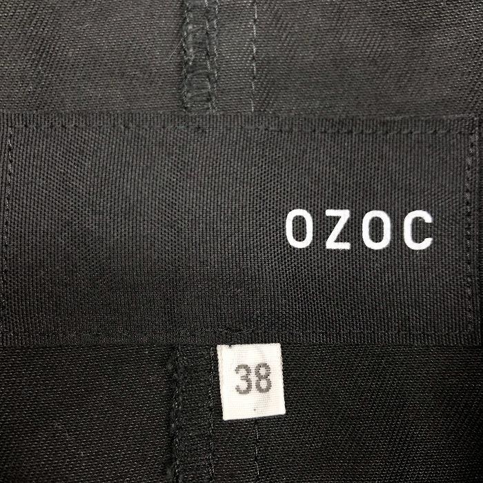 OZOC オゾック トレンチコート ハーフコート 無地 ボタン留め 裏地無し 長袖 ロングスリーブ 日本製 綿100% 38 ブラック 黒 レディース : Undo Rowa ヤフー店 ...