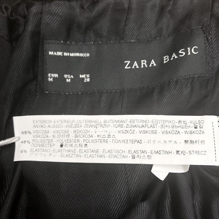 ZARA BASIC ラウンドカラー コート 裏地付き 肩パッド入り 無地 長袖 レーヨン×ポリエステル×ポリウレタン M ブラック 黒 レディース : Undo Rowa ヤフー店 - 通販 ...