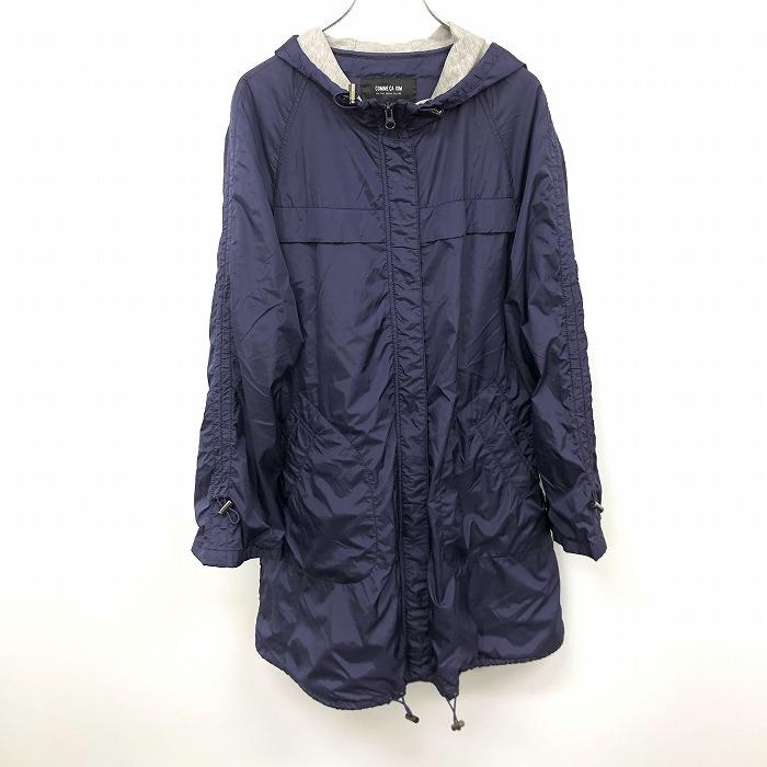 COMME CA ISM コムサイズム コート パーカー 裏地付き ドットボタン×ダブルジップ留め 無地 長袖 ナイロン100% F ネイビー 紺 レディース : Undo Rowa ヤフー店 ...