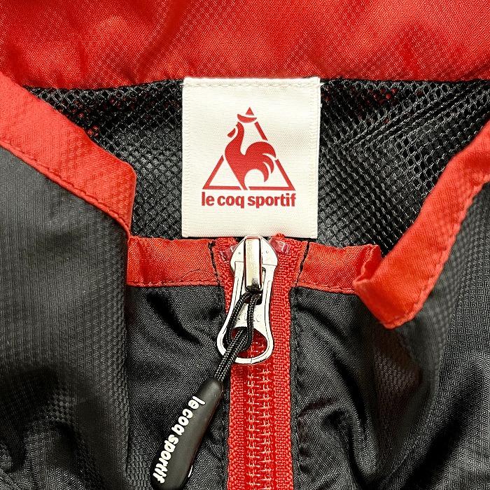 le coq sportif ルコックスポルティフ O XL メンズ 男性 薄手 ジップジャケット ブルゾン メッシュ裏地 長袖 ポリ100% ブラック×レッド系 : Undo Rowa ...