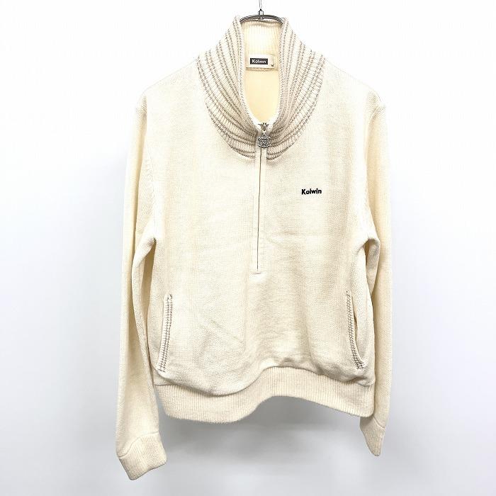 Kolwin ゴルフ プルオーバー ニットジャケット 切り替えし生地 長袖 アクリル×毛 M アイボリー(ラメ糸：ゴールド) 生成り色 レディース : Undo Rowa ヤフー店 - 通販 ...