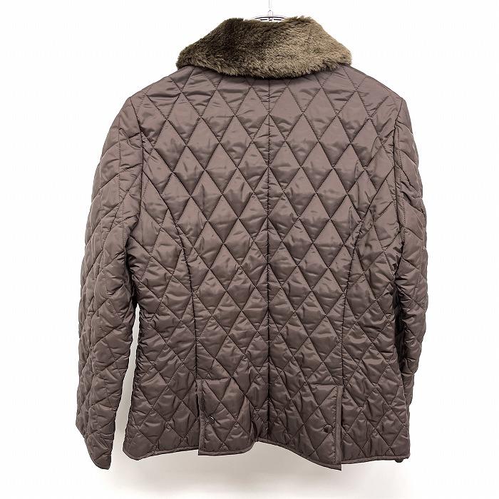 ローラアシュレイ LAURA ASHLEY 中綿 キルティングジャケット ファー襟脱着可 長袖 ポリ100% 11号 L ダークブラウン こげ茶色 レディース :BL04669:Undo ...