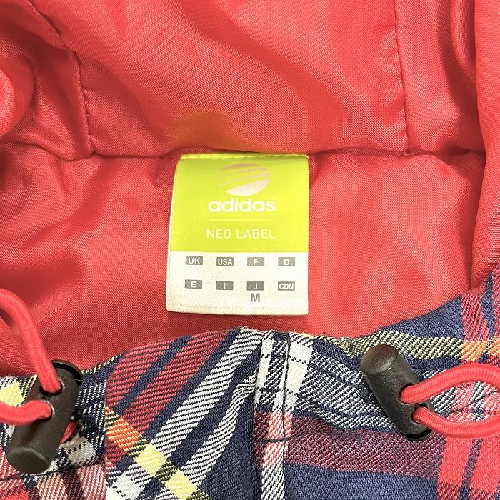 adidas NEO LABEL アディダス ネオレーベル M メンズ 中綿 ジャケット パーカー チェック 長袖 ポリ×綿 ベージュ×紺×赤×黄×白 : bl04749 : Undo ...
