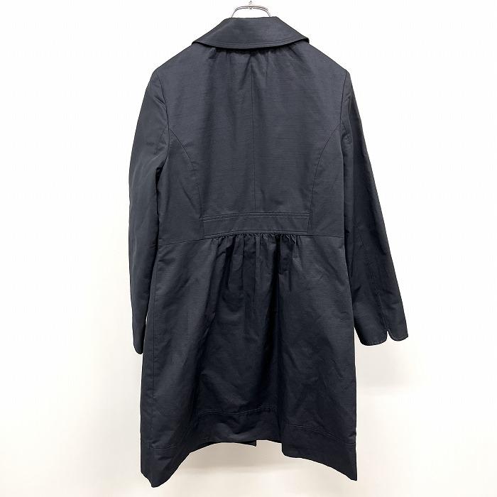 組曲 KUMIKYOKU 2WAY コート ラウンドカラー|ノーカラー 襟脱着可 長袖 背抜き裏地 3 (B84-88/H91-95/T158-164) ヘザーネイビー レディース ...