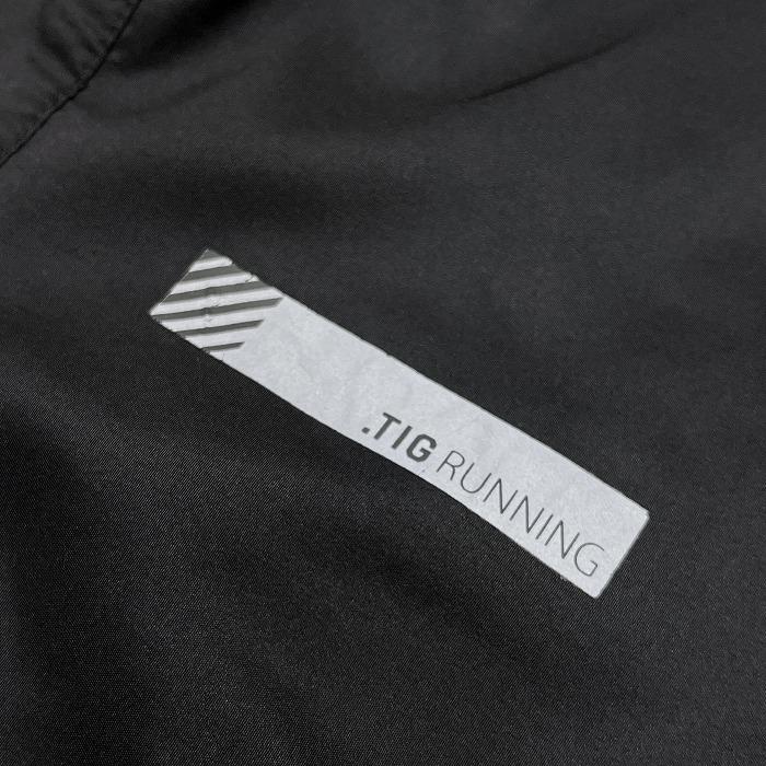 TIGORA ティゴラ ランニングウィンドブレーカー 長袖 薄手 裏地無し ラグラン ハイネック ロゴ ポリ100% L ブラック 黒×グレー メンズ : Undo Rowa ヤフー店 ...