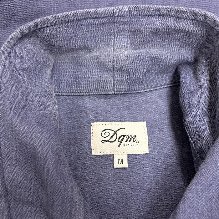 ディーキューエム DQM New York シャツジャケット ヘリンボーン ボタン留め 裏地無し 長袖 綿100% M ネイビー 紺 メンズ(レディース？) :BL05215:Undo ...