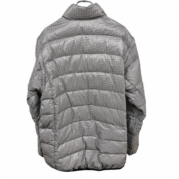 IGNIO 少し薄手 ダウンジャケット 袖脱着可 ダウンベスト 千鳥格子 ハイネック 長袖 ポリ100%(ダウン80%＋フェザー20%) L 黒×白 メンズ : Undo Rowa ヤフー店 ...