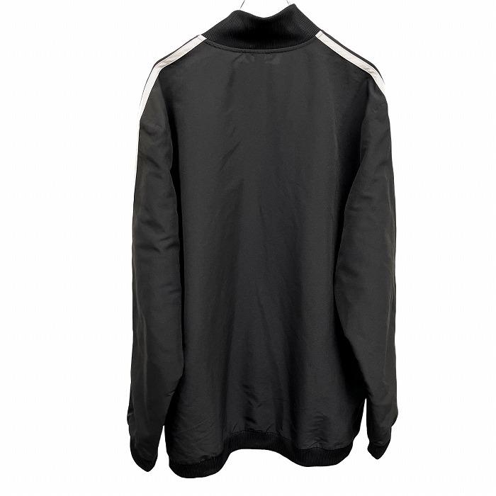 adidas アディダス 薄手 ブルゾン ジャケット 裏地無し 長袖 刺繍 ジップアップ ポリ100% XO XXL 2XL 3L ブラック 黒×白 メンズ : Undo Rowa ヤフー店 ...