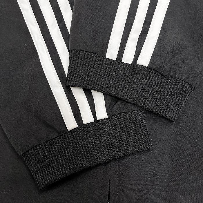 adidas アディダス 薄手 ブルゾン ジャケット 裏地無し 長袖 刺繍 ジップアップ ポリ100% XO XXL 2XL 3L ブラック 黒×白 メンズ : Undo Rowa ヤフー店 ...