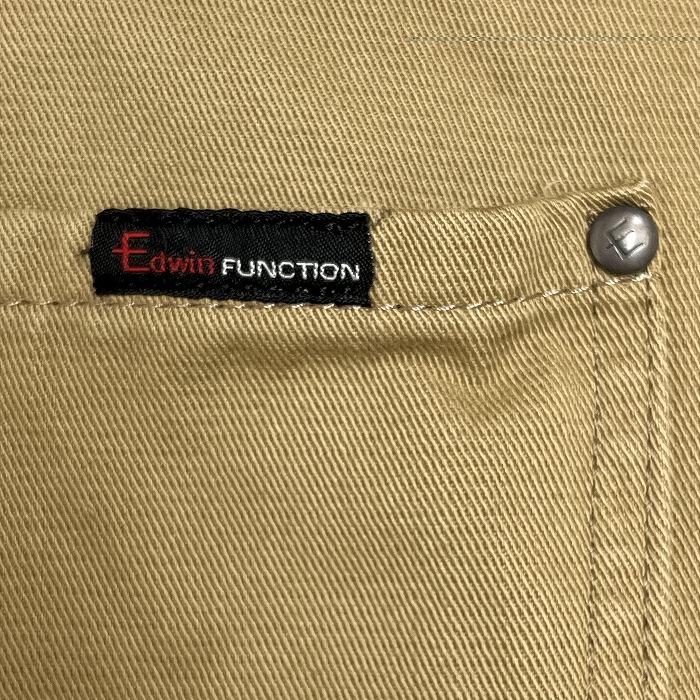 EDWIN エドウィン EZ-JACKET ジャケット カバーオール ボタン留め 裏地無し 長袖 無地 ロングスリーブ 綿×ザイロン L ベージュ メンズ : Undo Rowa ヤフー店 ...