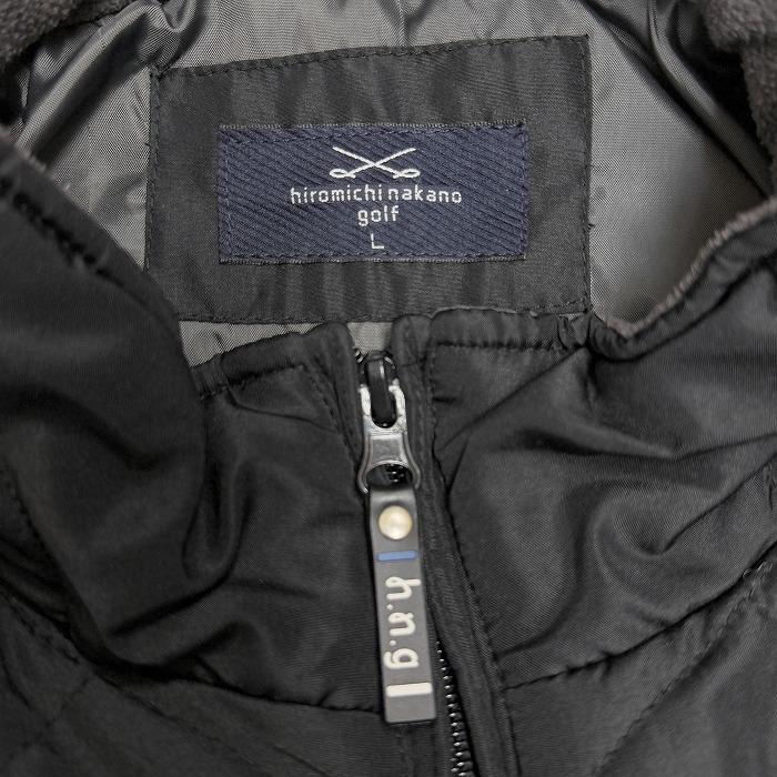 ヒロミチナカノ ゴルフ hiromichi nakano golf 中綿入り キルティングジャケット ハイネック フルジップ 長袖 刺繍 ポリ100% L 黒 メンズ : Undo Rowa ...