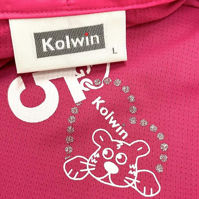 Kolwin コルウィン L レディース 女性 薄手 ゴルフ ジップアップ メッシュジャケット ハート トラ 一部ラメプリント 半袖 ポリ100% ピンク : Undo Rowa ヤフー店 ...