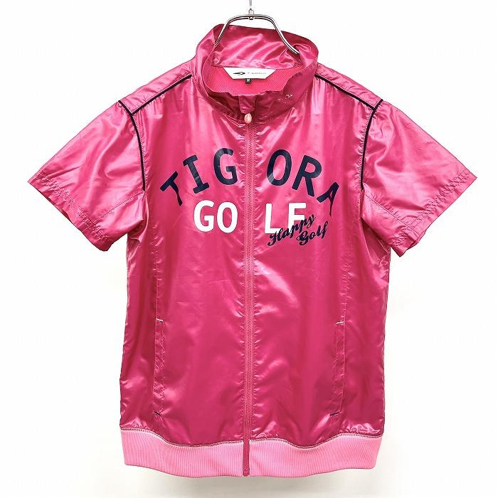 TIGORA GOLF ティゴラ ゴルフ M レディース 薄手 ジップアップ ジャケット ブルゾン メッシュ裏地 ロゴ 半袖 ポリ100% パッションピンク : Undo Rowa ヤフー店 ...