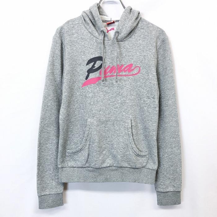 PUMA プーマ スウェット プルオーバー パーカー カットソー 裏毛 ロゴ プリント スリムフィット 長袖 綿×ポリ M ヘザーグレー レディース : Undo Rowa ヤフー店 - 通販 ...