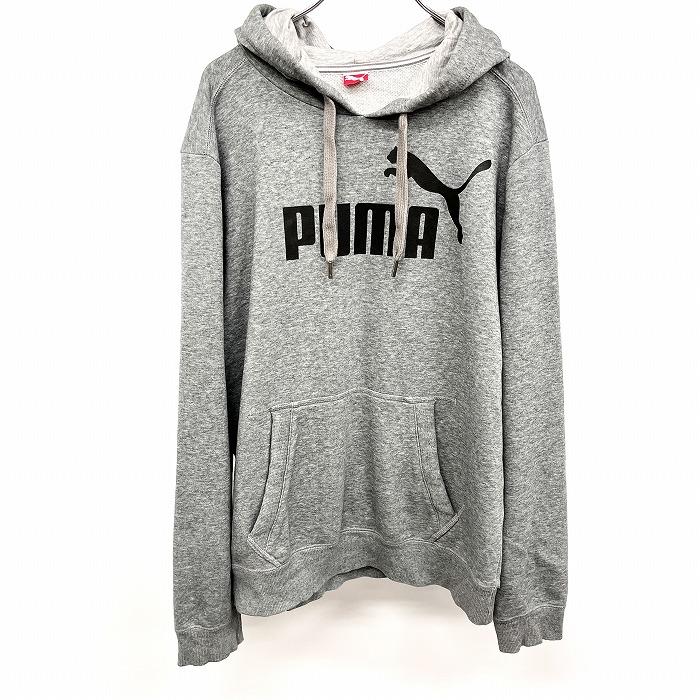 PUMA プーマ スウェット プルオーバー パーカー フーディー 裏毛 ロゴプリント 英字 文字 長袖 綿×ポリ L ヘザーグレー メンズ 男性 : Undo Rowa ヤフー店 - 通販 ...