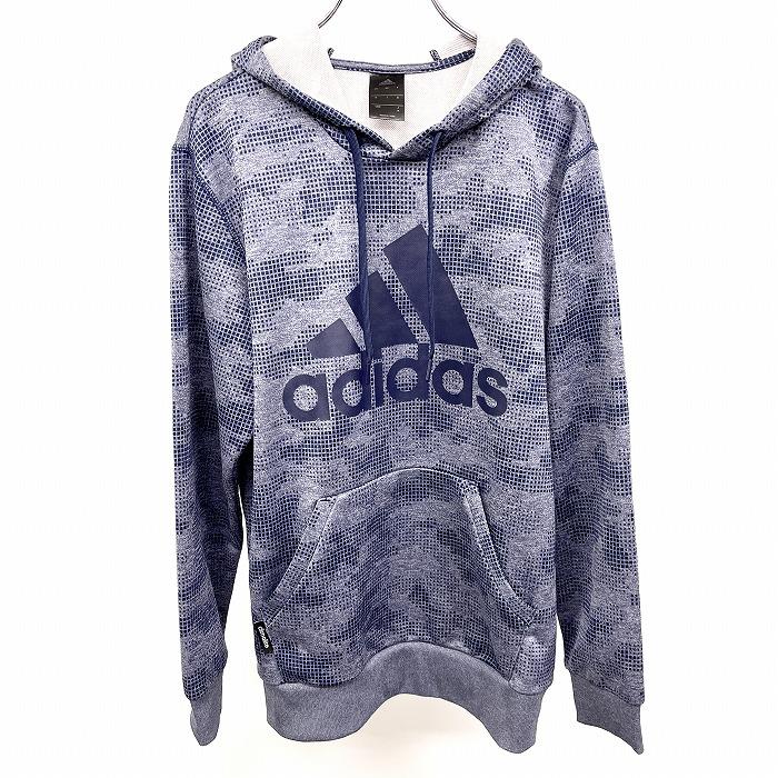 adidas アディダス スウェット プルオーバー パーカー 裏毛 ロゴプリント 迷彩柄 デジタルカモ 長袖 ポリ100% M ヘザーネイビー 紺 メンズ : Undo Rowa ヤフー店 ...