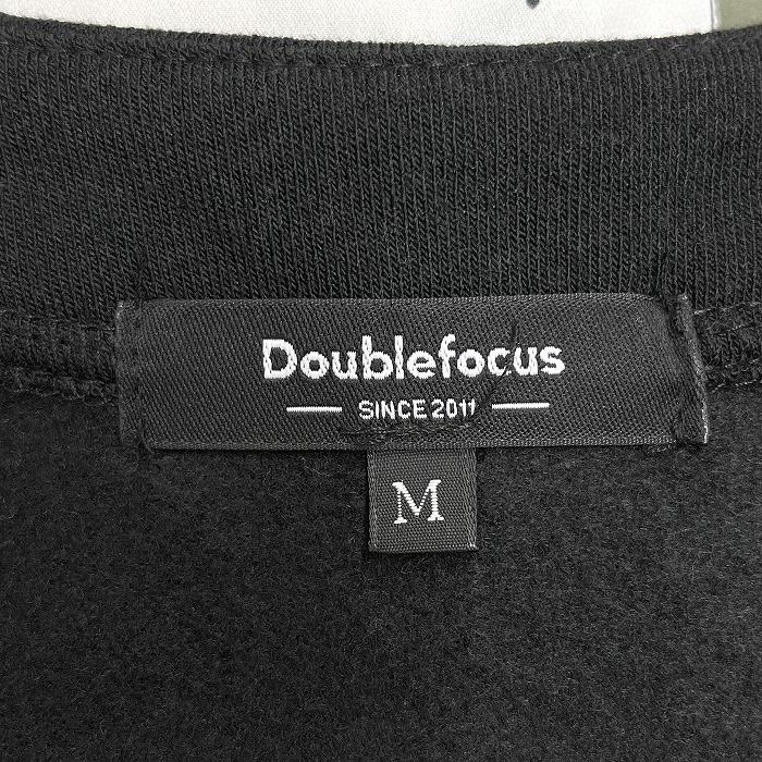 ダブルフォーカス DOUBLEFOCUS スウェットカーディガン 裏起毛 カットソー 長袖 Vネック ポリ100% M ブラック 黒×白×茶×緑 レディース : Undo Rowa ヤフー店 ...