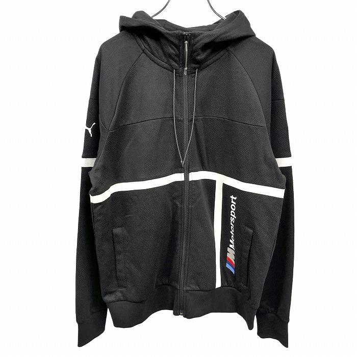 PUMA プーマ|ビーエムダブリュー モータースポーツ PUMA|BMW Motorsport パーカー ジップアップ プリント 長袖 綿×ポリ S ブラック 黒 メンズ : Undo ...