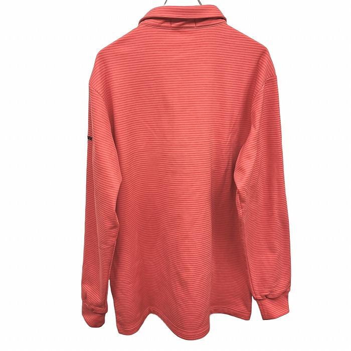 ブリヂストン ゴルフ BRIDGESTONE GOLF ポロシャツ 内側にフリース起毛 ボーダー ボタンダウン 長袖 ロゴ刺繍 ポリ100% L ピンク メンズ :CL05378:Undo ...