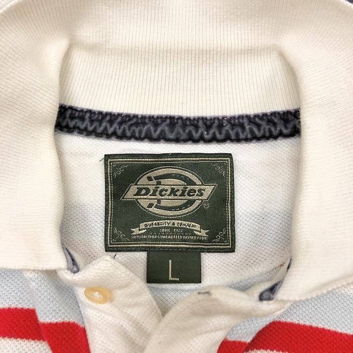 Dickies ディッキーズ L メンズ 男性 ポロシャツ カットソー 鹿の子 ボーダー 半袖 ポケット無し ロングテール 綿100% ホワイト 白 : Undo Rowa ヤフー店 - 通販 ...