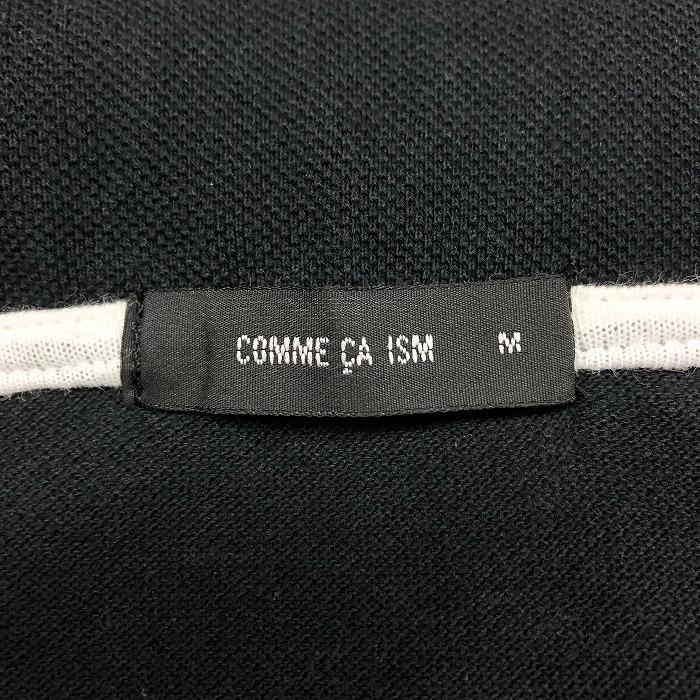 COMME CA ISM コムサイズム M レディース 女性 ポロシャツ カットソー 鹿の子 無地 ラウンドカラー パフスリーブ 半袖 綿100% ブラック 黒 : Undo Rowa ヤフー ...
