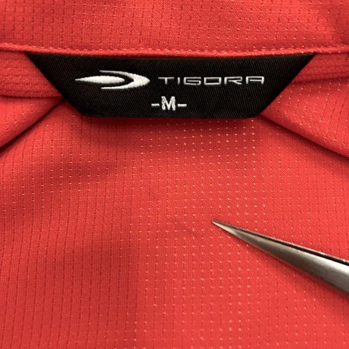 TIGORA ティゴラ ゴルフ ポロシャツ 脇からサイドがメッシュ系の生地 ロゴ 半袖 胸ポケット ポリ100% M レッド系×ブラック系 赤系 メンズ : Undo Rowa ヤフー店 ...