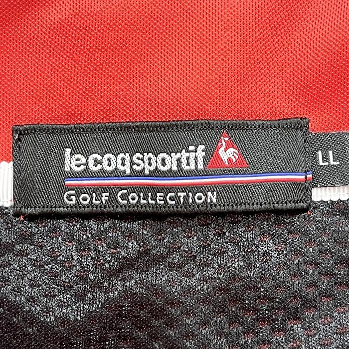 le coq sportif GOLF COLLECTION - LL XL メンズ ゴルフ ポロシャツ ハーフジップ サイドメッシュ ロゴ刺繍 5分袖 ポリ100% オレンジ系 : Undo ...