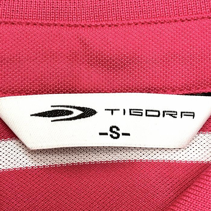 TIGORA ティゴラ ゴルフ ポロシャツ ボーダー ロゴパッチ ロゴプリント 半袖 ポリ100% S ピンク×ネイビー×ホワイト ピンク レディース : Undo Rowa ヤフー店 ...