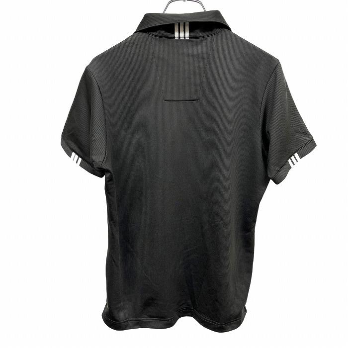 adidas アディダス ポロシャツ ジャカードストライプ スリムフィット 半袖 ロゴ刺繍 ポリ100% OT XL LL ブラック 黒×白 レディース : Undo Rowa ヤフー店 ...