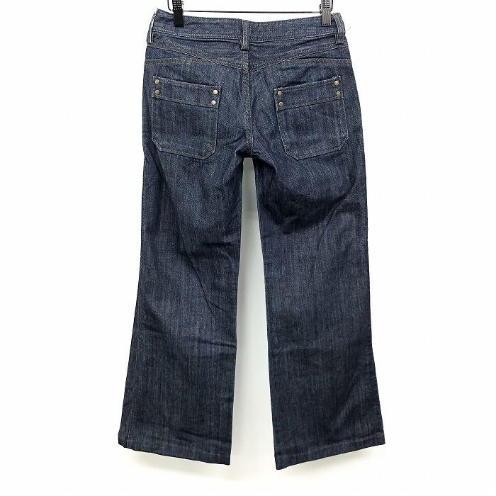 COMME CA ISM コムサイズム S レディース デニム ベイカーパンツ ジーンズ ジーパン ブーツカット フレア 無地 ロング 綿100% ブルー 青 : Undo Rowa ヤフー店 ...
