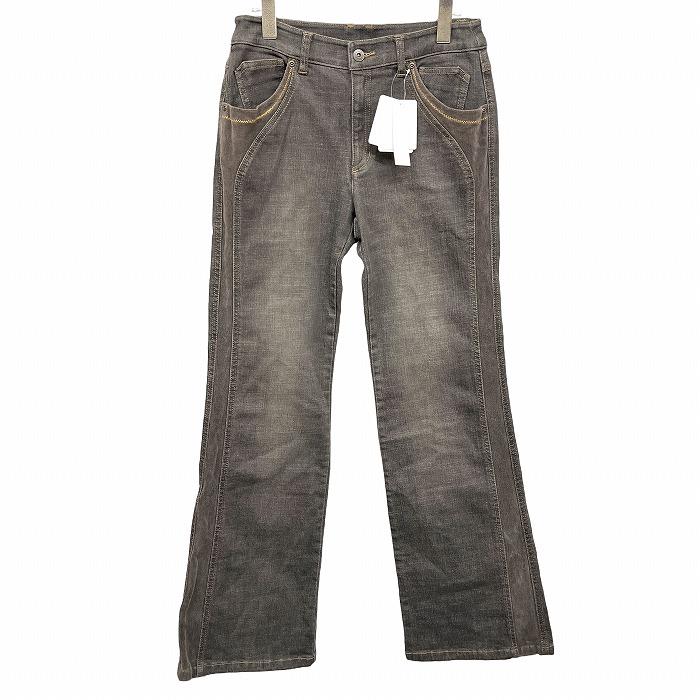 【新品】ETERNO BELLEZZA デニム フレアパンツ ブーツカット サイドがコーデュロイ 綿×ポリウレタン 42 ブラック 黒×こげ茶 レディース : jl01893 : Undo ...