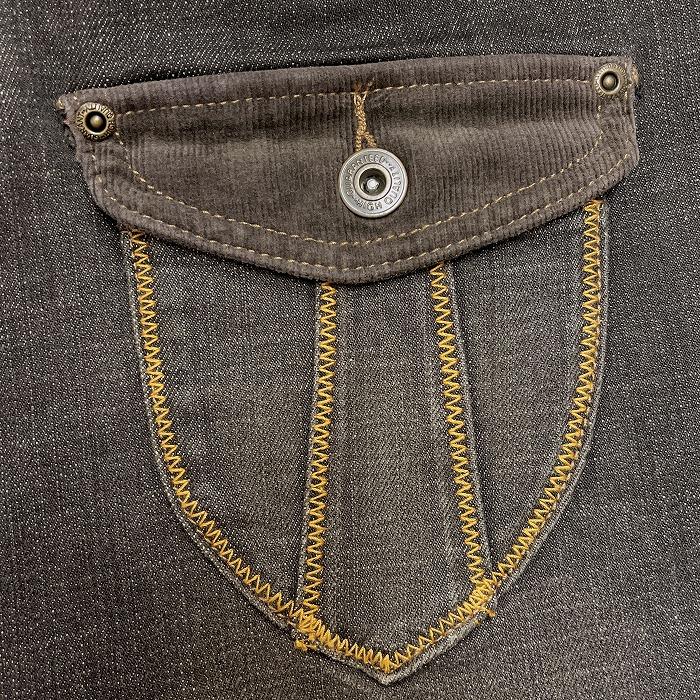 【新品】ETERNO BELLEZZA デニム フレアパンツ ブーツカット サイドがコーデュロイ 綿×ポリウレタン 42 ブラック 黒×こげ茶 レディース : jl01893 : Undo ...